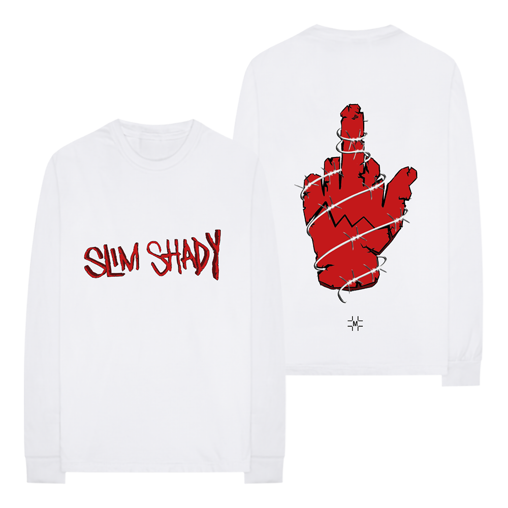 Millnsky x Eminem Concrete Middle Finger Longsleeve (White) - Official ...